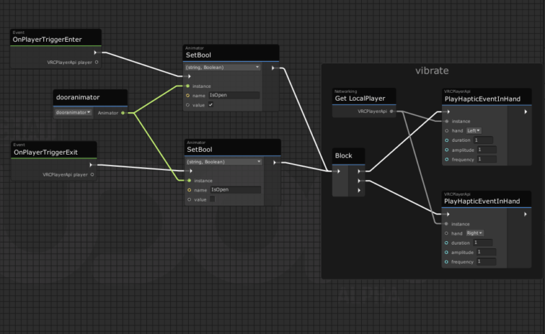 VRChat Udonワールドの作り方を公式動画で学ぶ③ ～Haptic Eventで振動追加、ドアをアニメーションで動かす～ | 神部まゆみのブログ