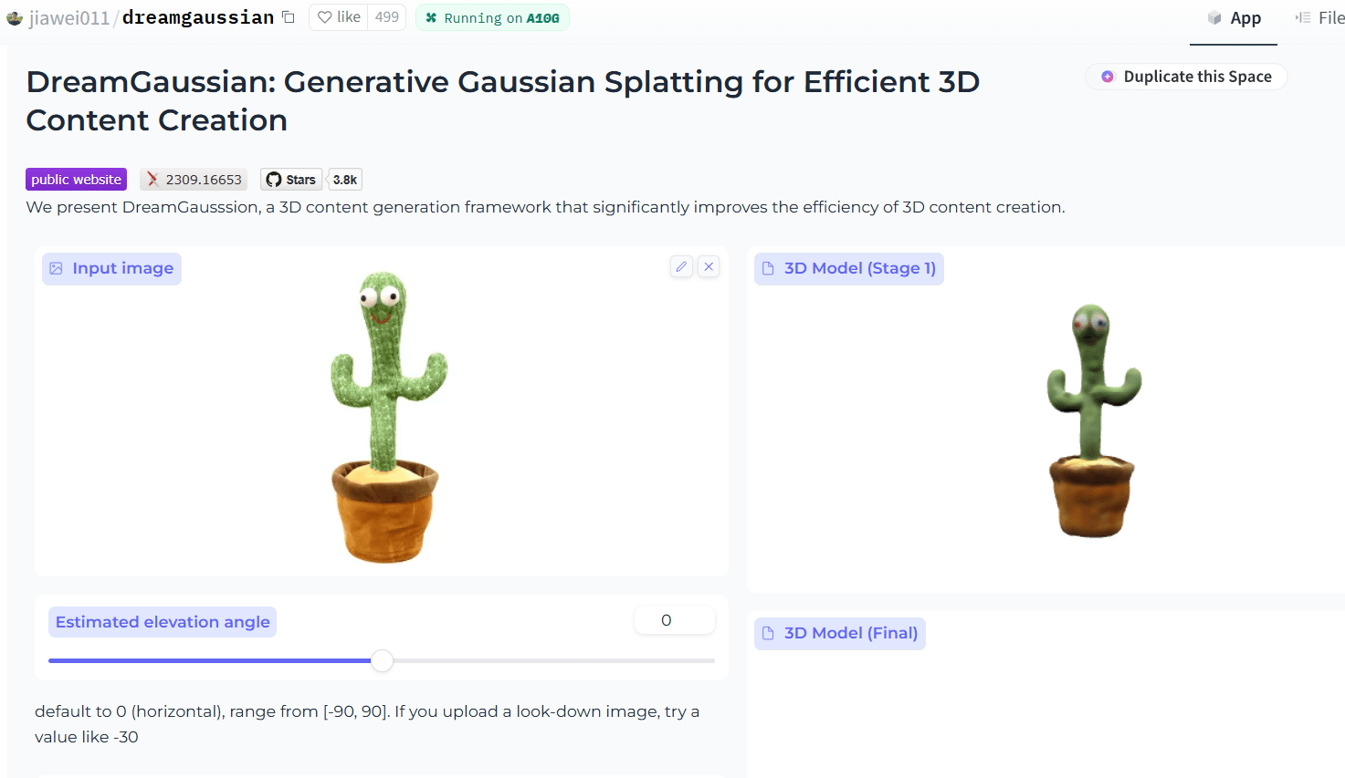 3Dモデル自動生成のDreamGaussianを使ってみた！画像からテクスチャ付の3Dモデルが作れるだとΣ(ﾟДﾟ) | 神部まゆみのブログ